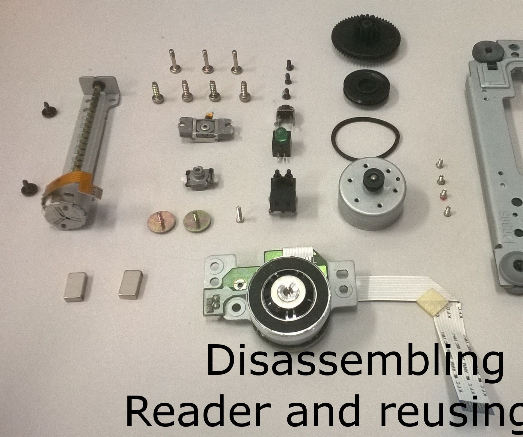 Disassembling a CD/DVD Reader and Reusing Its Parts : 12 Steps (with ...