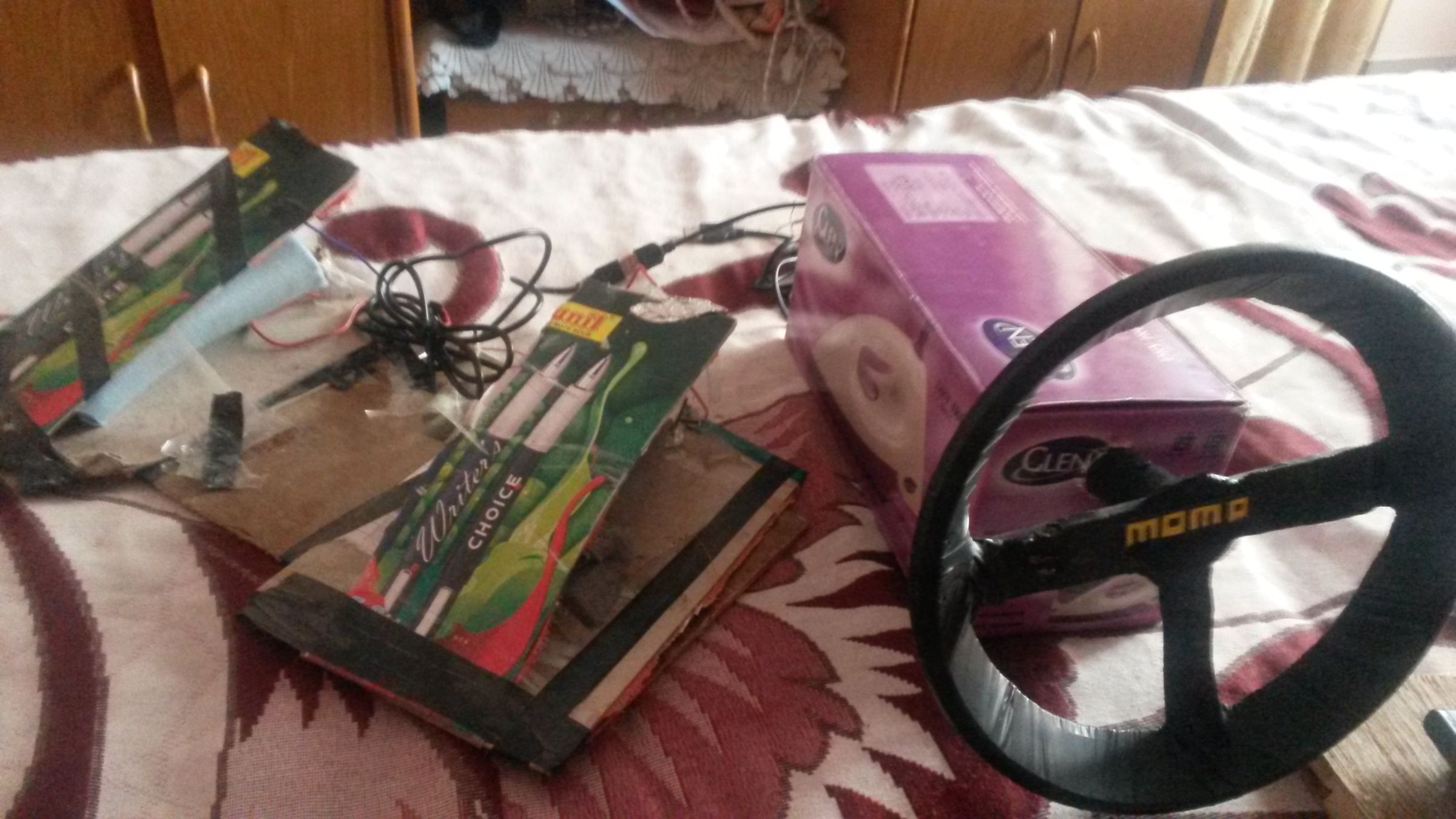 DIY Homemade Steering Wheel USB PC With Viberation : 10 Steps ...