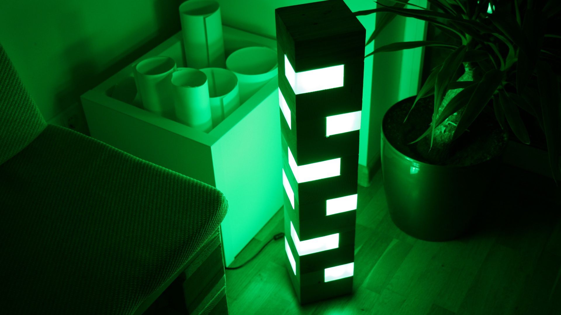 Colored LED Lamp From Pallet Wood Blocks : 10 Steps (with Pictures ...