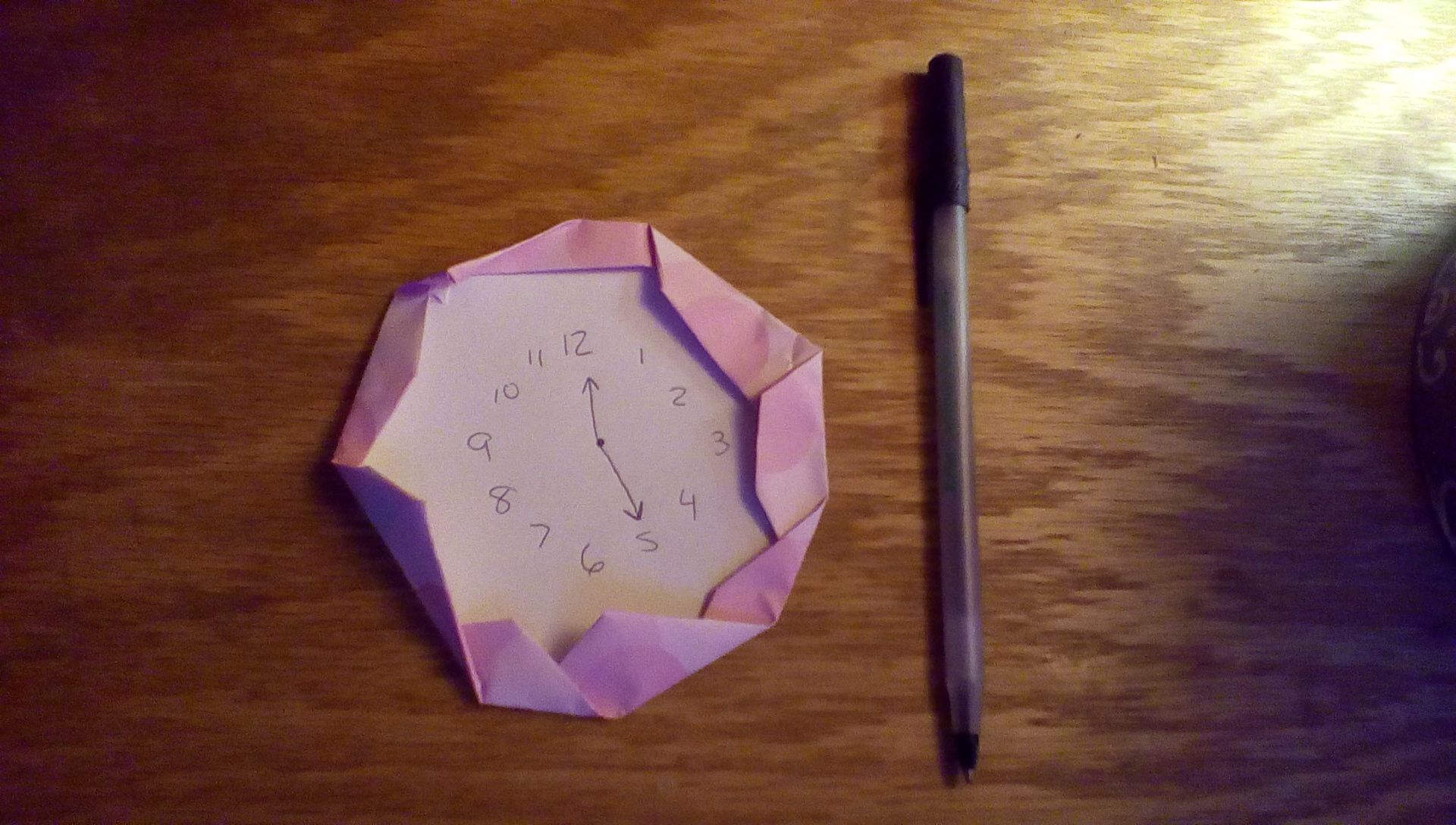 Origami Clock Attempt : 3 Steps - Instructables