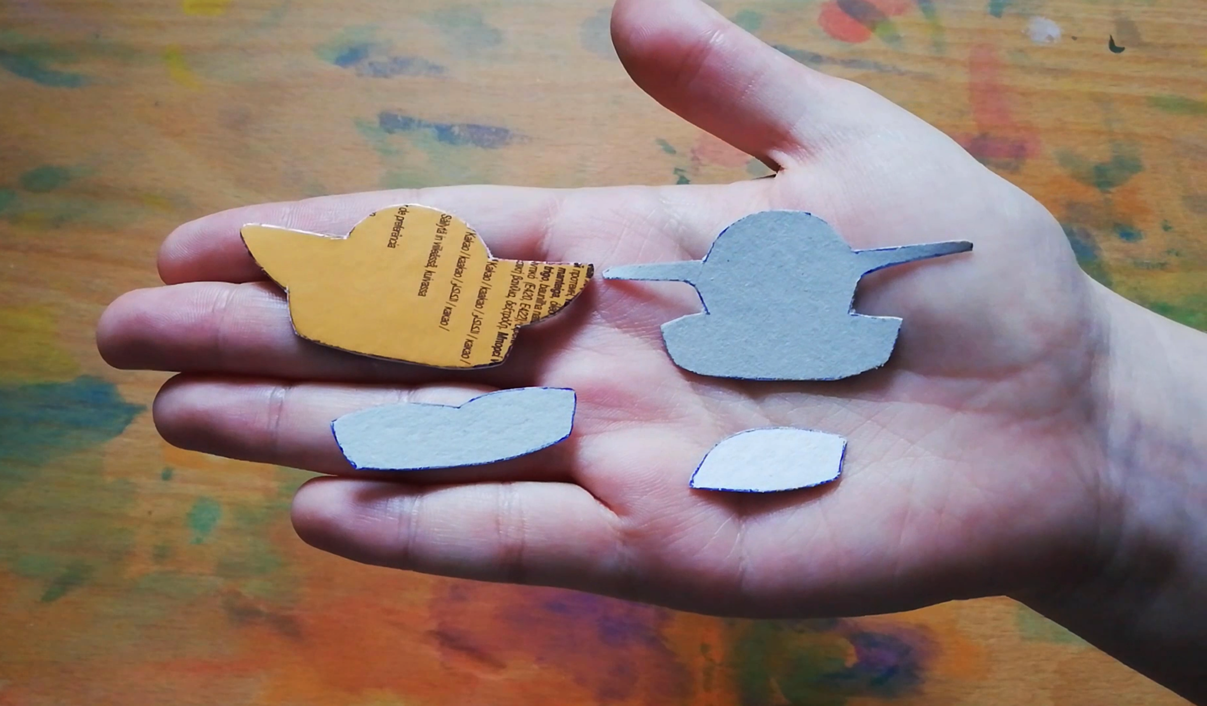 Baby Yoda Cardboard Keychain : 6 Steps (with Pictures) - Instructables