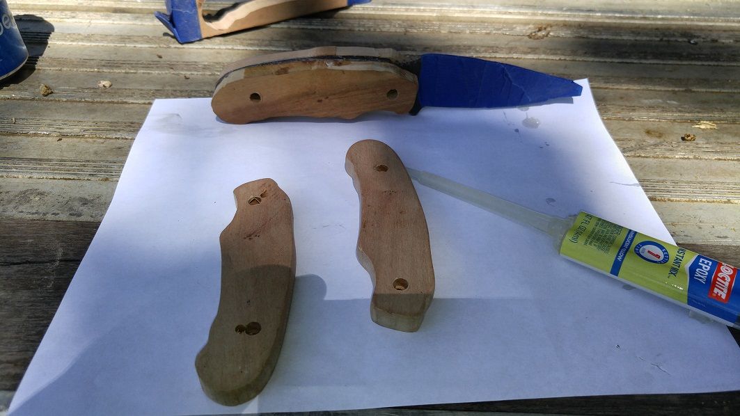 Making and Installing Wood Knife Scales for an Old Knife (full Tang ...