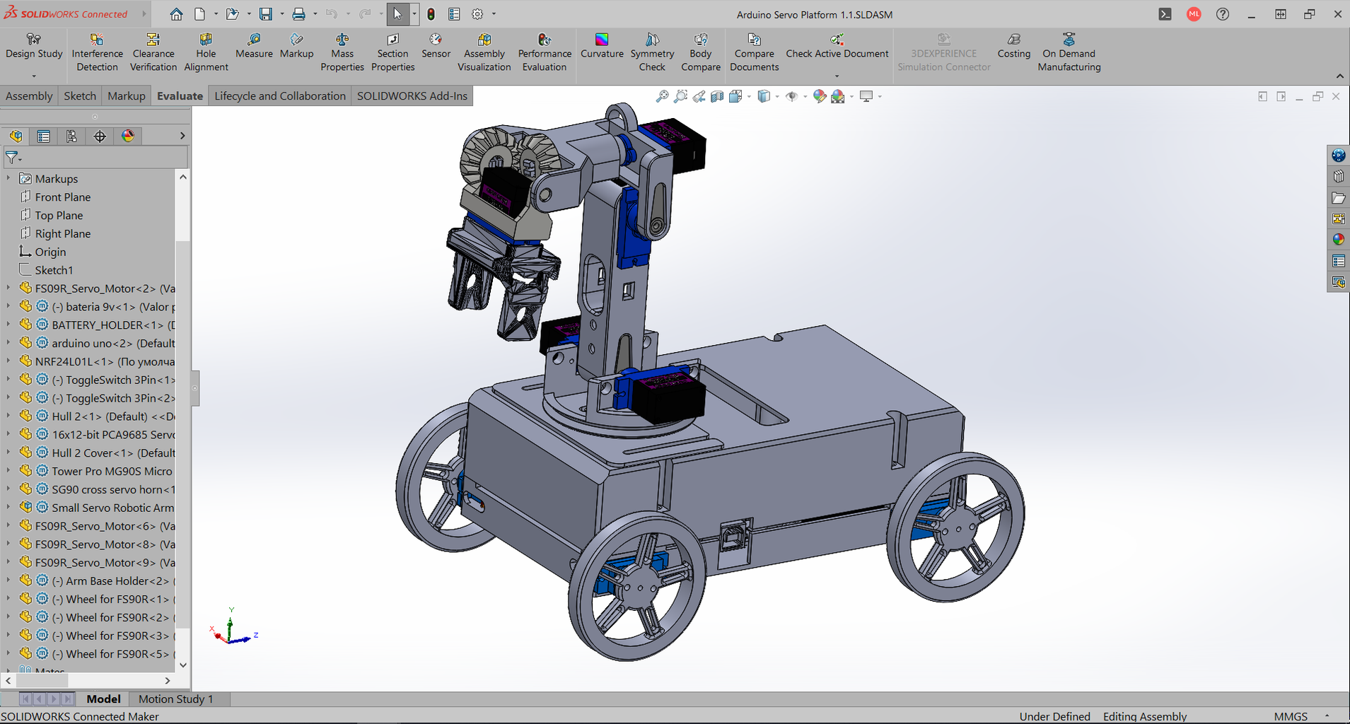 3d Printed Arduino Servo Platform With Robotic Arm 4 Steps