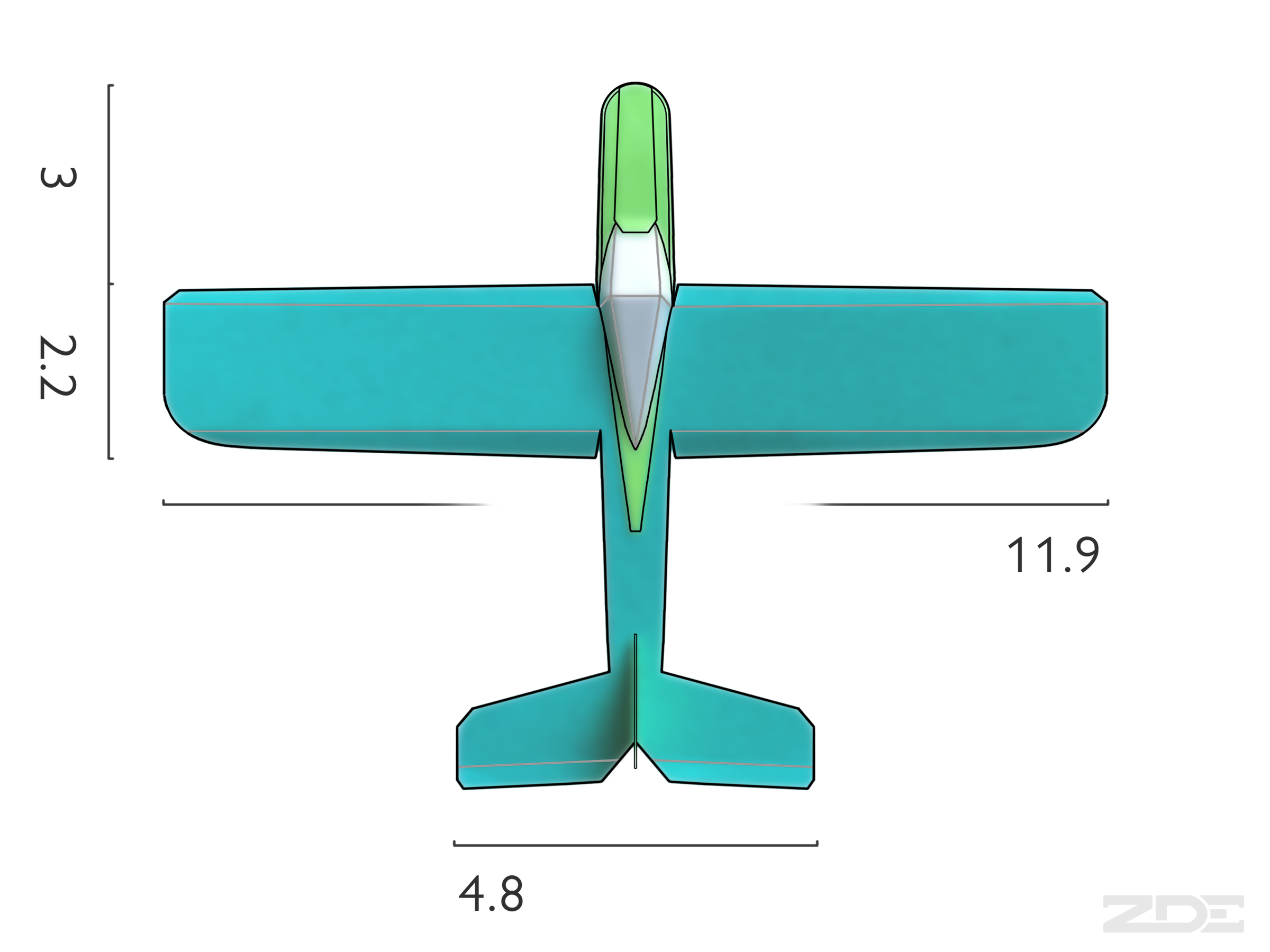 Micro Trainer Airplane Made of Card Stock : 7 Steps (with Pictures ...