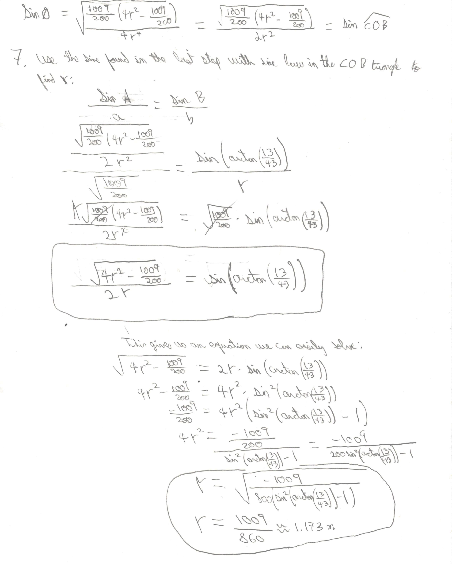 How to Find the Radius for a Circle of Which the Length of a Chord and ...