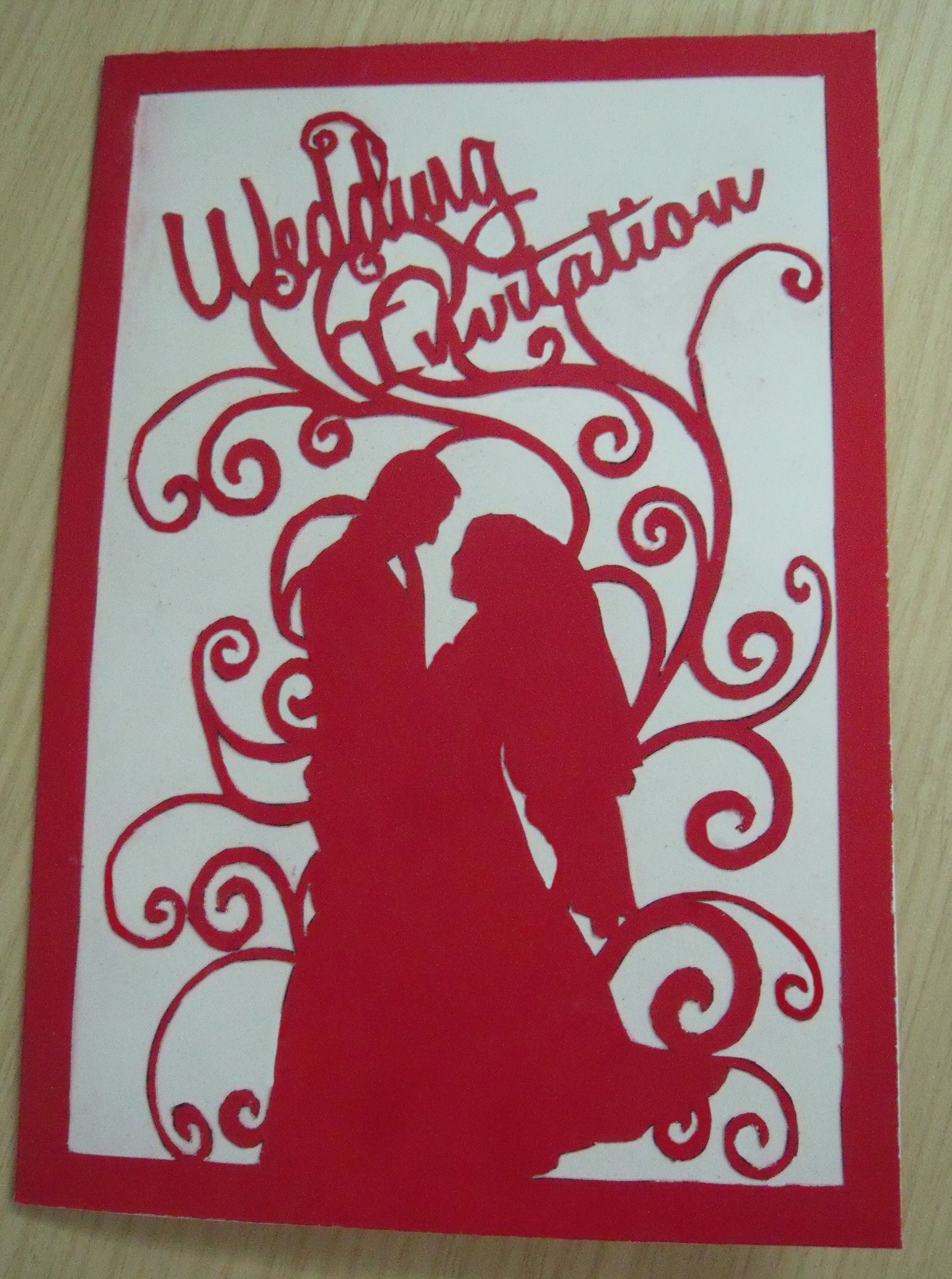 Cut Out Wedding Invitation (ready to Cut Template) : 5 Steps (with ...