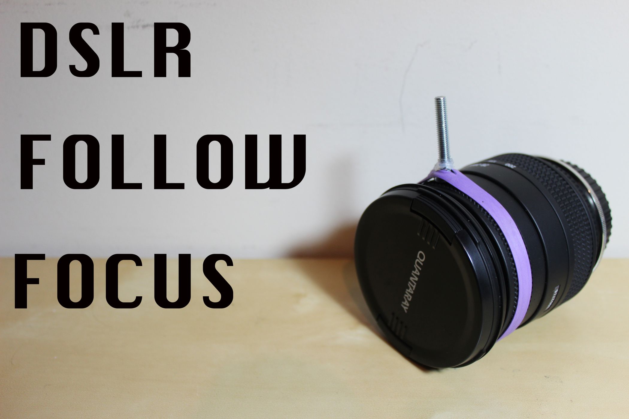 Diy DSLR Follow Focus : 4 Steps - Instructables