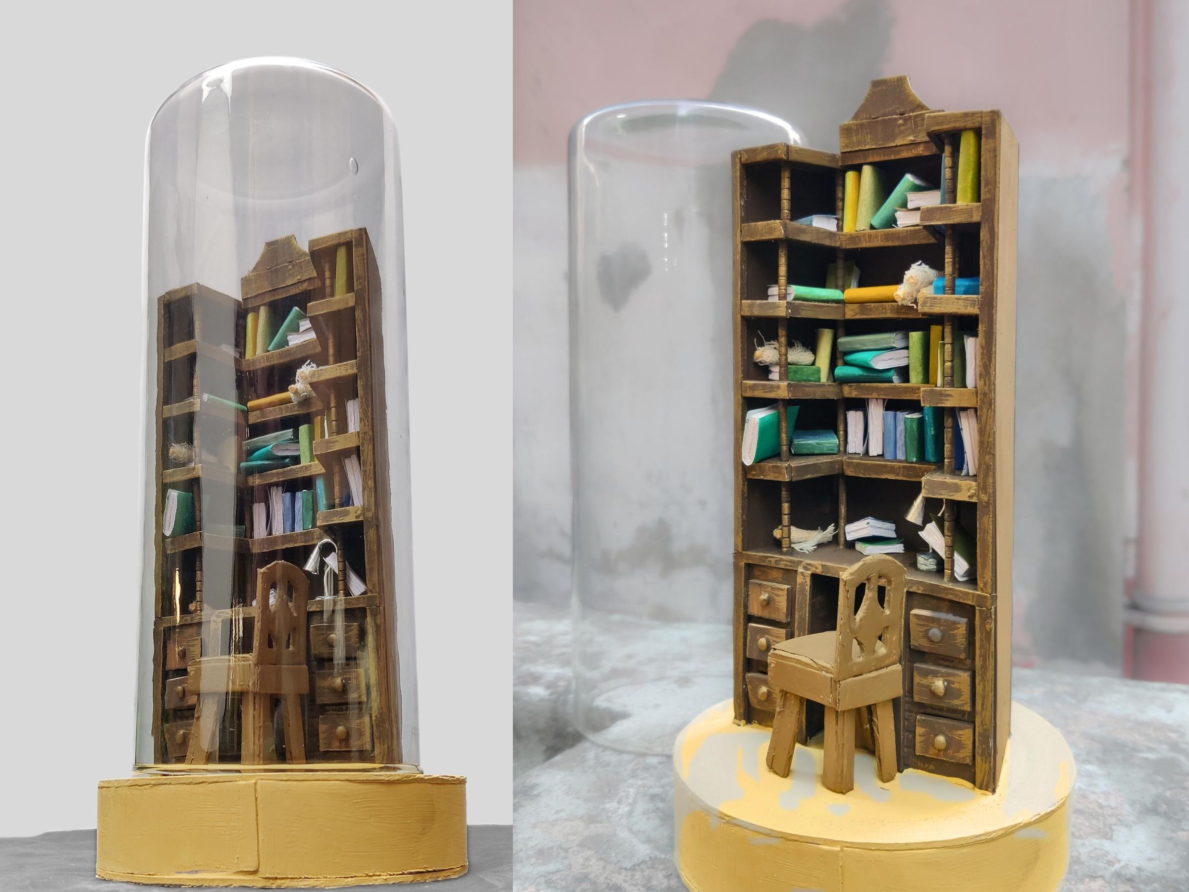 DIY Miniature Bookshelf in a Bell Jar: a Tiny World of Imagination! : 9 ...