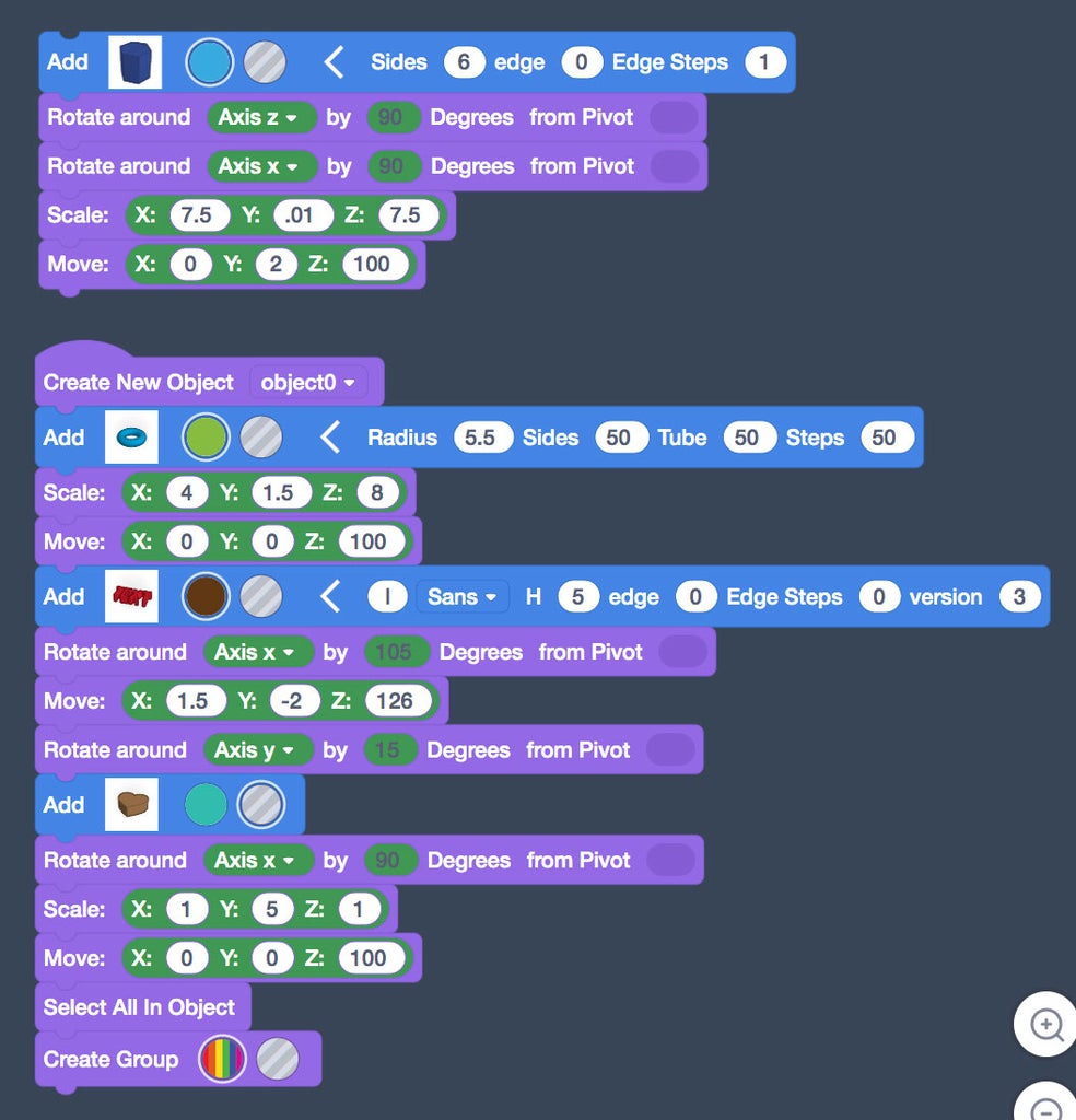 Badges With Tinkercad Codeblocks 6 Steps With Pictures Instructables
