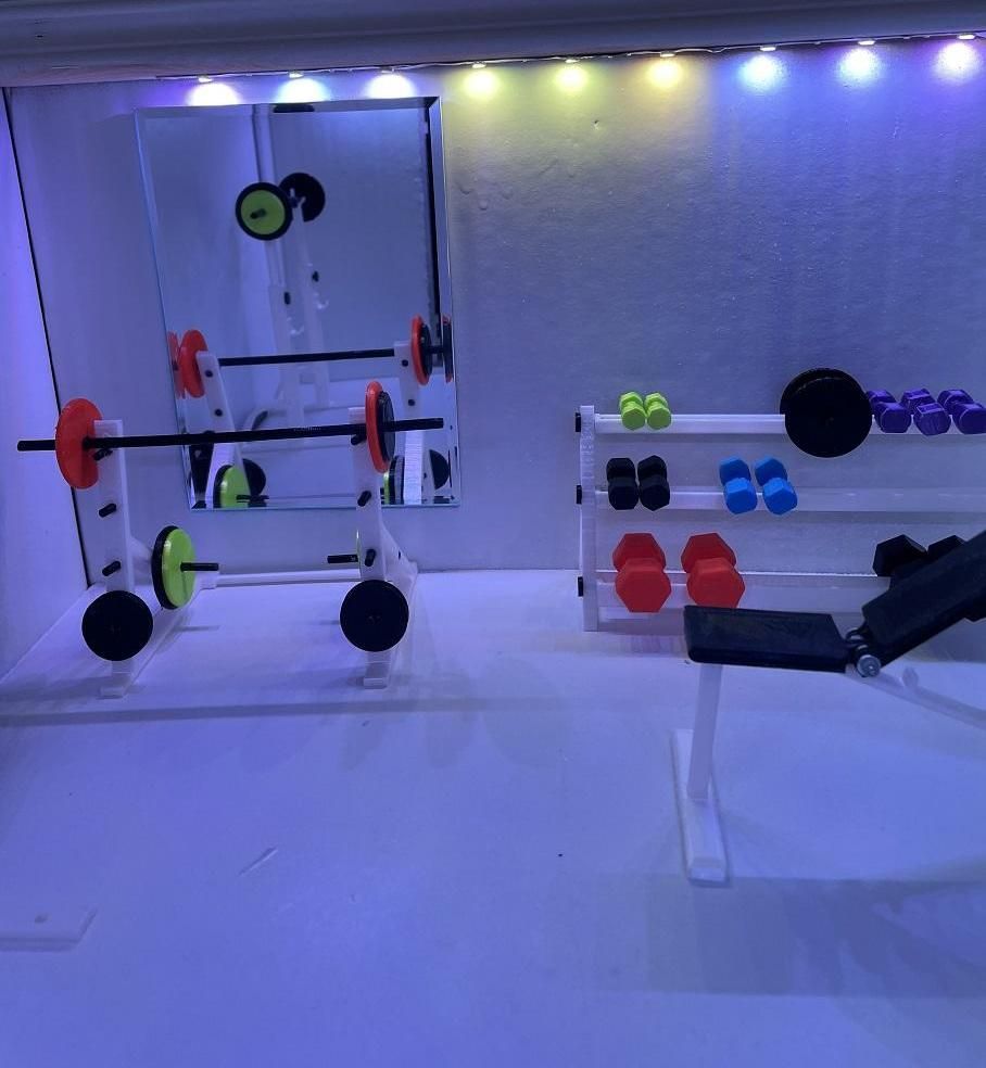 A Self-opening Miniature Gym With Music and Lights : 5 Steps ...