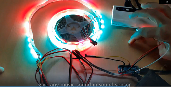 How To Make Diy Music Reactive Rgb Led Strip Ws2812b Music Visualizer With Arduino 5 Steps