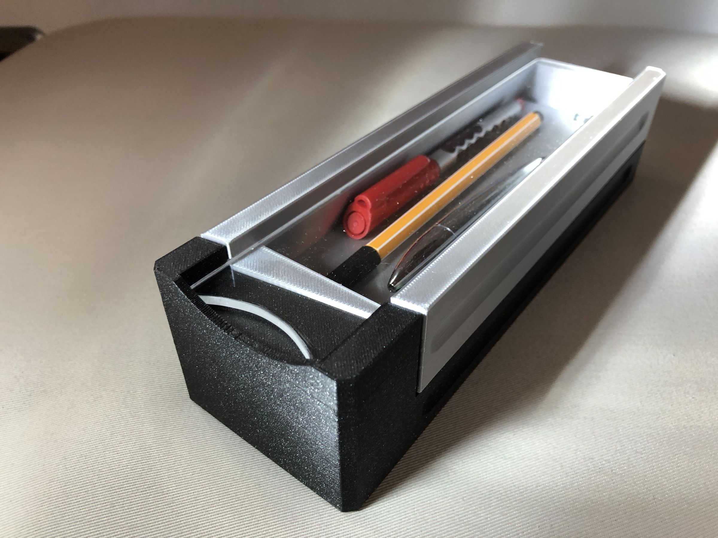 Pencil Box - Two Levels - Sliding Cover Lock - 3D Printed : 3 Steps ...