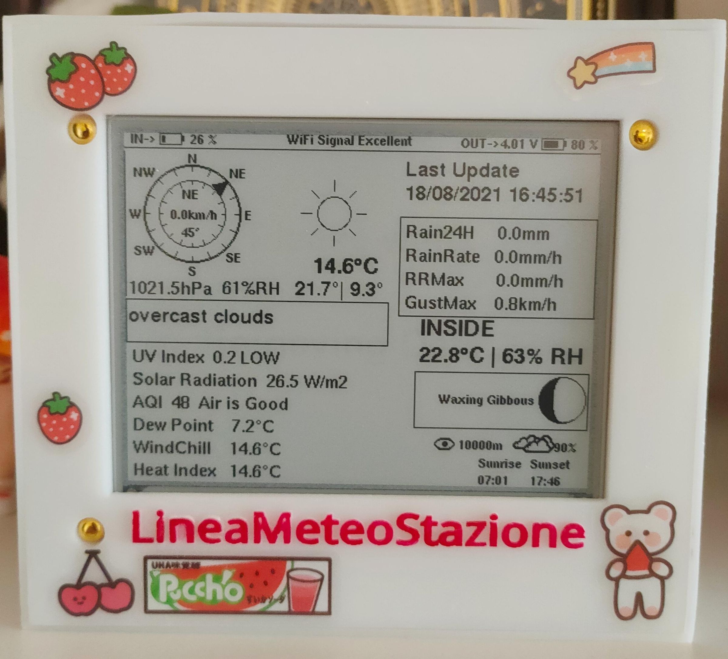 Personalized Professional Weather Station DIY, LineaMeteoStazione V2.0 ...
