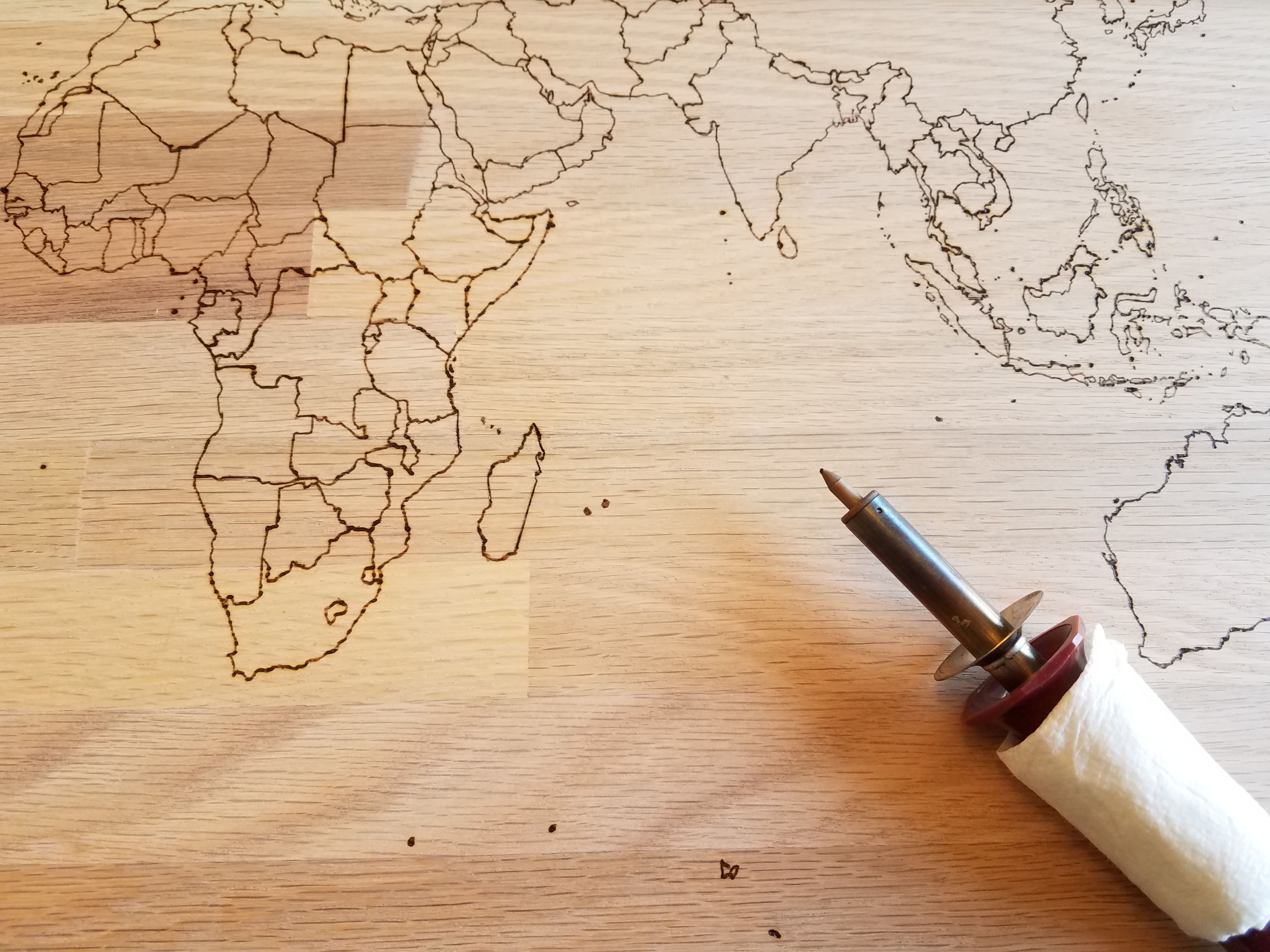 Dried Flower Petal Wood Burned World Map : 9 Steps (with Pictures ...