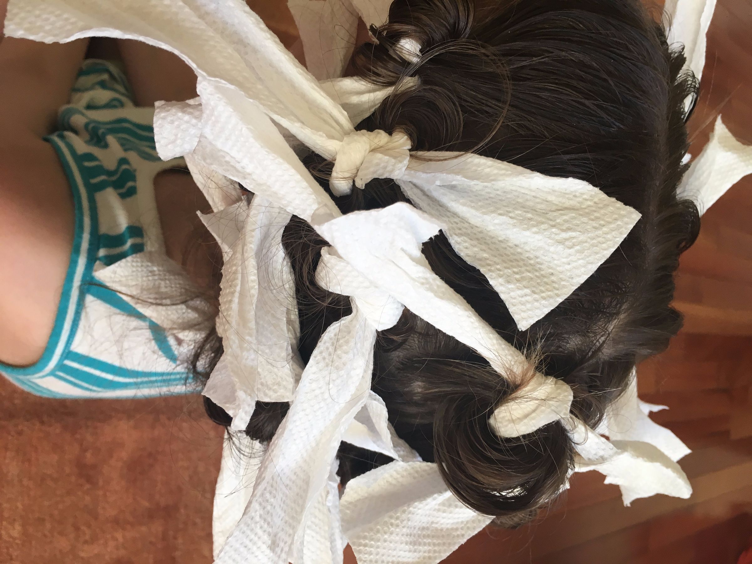 Heatless Overnight Paper Towel Curls : 5 Steps (with Pictures ...
