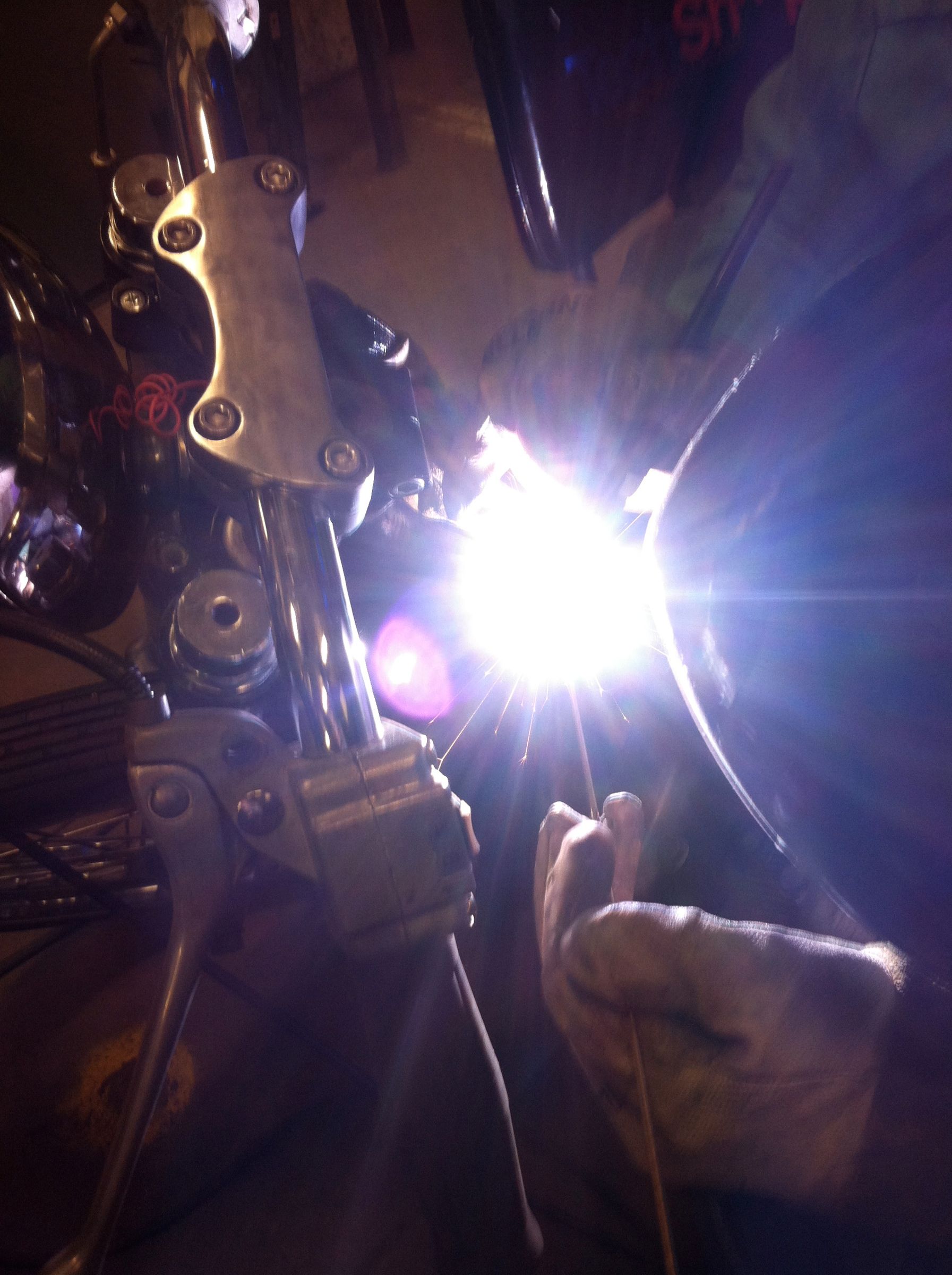 TIG Welding Mild Steel Bungs Into the Backbone of Your Early Model ...