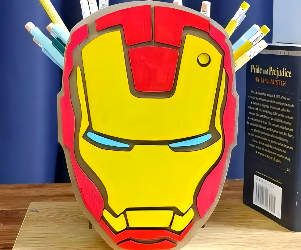 Iron Man Pen Holder | Laser Cut | Desktop : 4 Steps (with Pictures) - Instructables