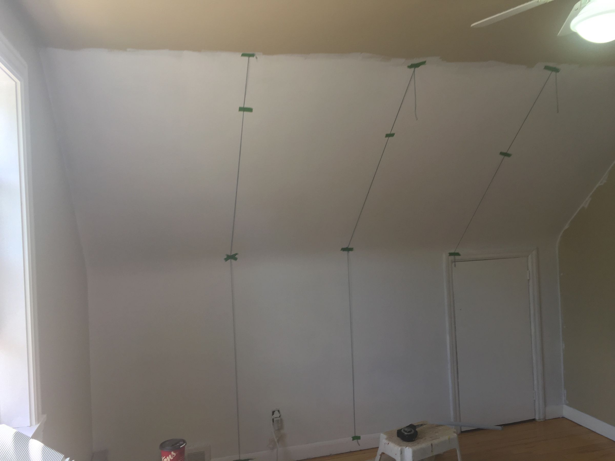 Painting a Chevron Pattern on Sloped Ceilings/Walls : 5 Steps (with ...