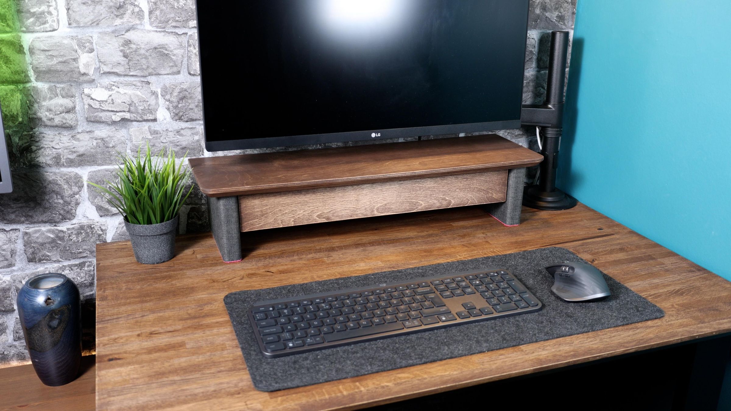 How to Make a Storage Shelf for a Desk - DIY Monitor Stand : 6 Steps ...