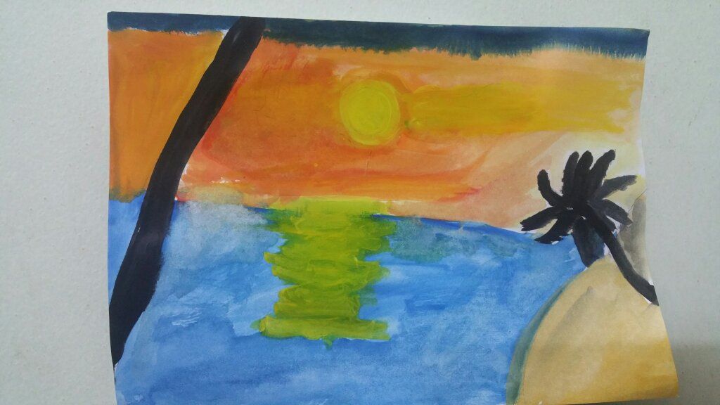 Draw a Sun Set Scene : 3 Steps - Instructables