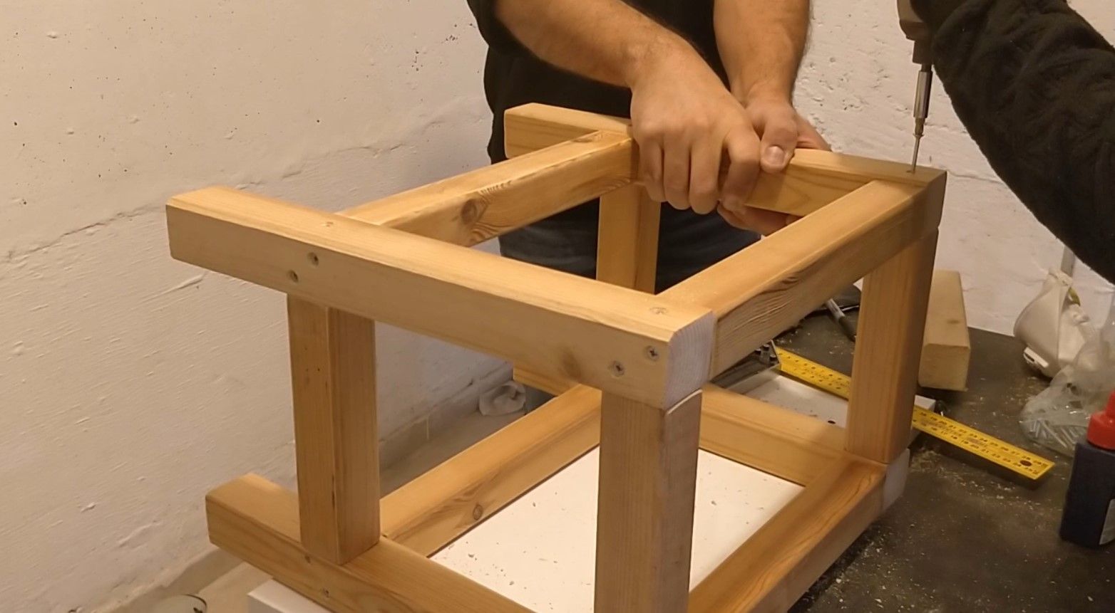 Simple Wooden Stool - My Wife's First Project | Surprise DIY ...