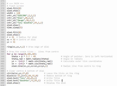 Dial Gauge With Pi Pico, SSD1306 and MicroPython - Advanced Graphics Routines : 9 Steps ...