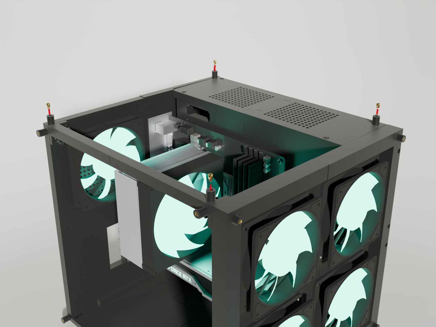 LilCubey - a 3d Printable MATX Acrylic Cube Pc Case : 27 Steps ...