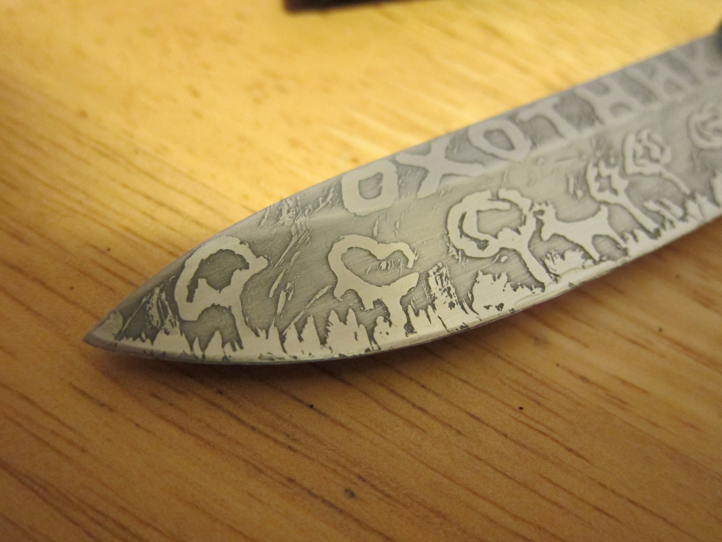 Acid Knife Etching | DIY | Quick and Easy Way of Making Your Knife Look ...