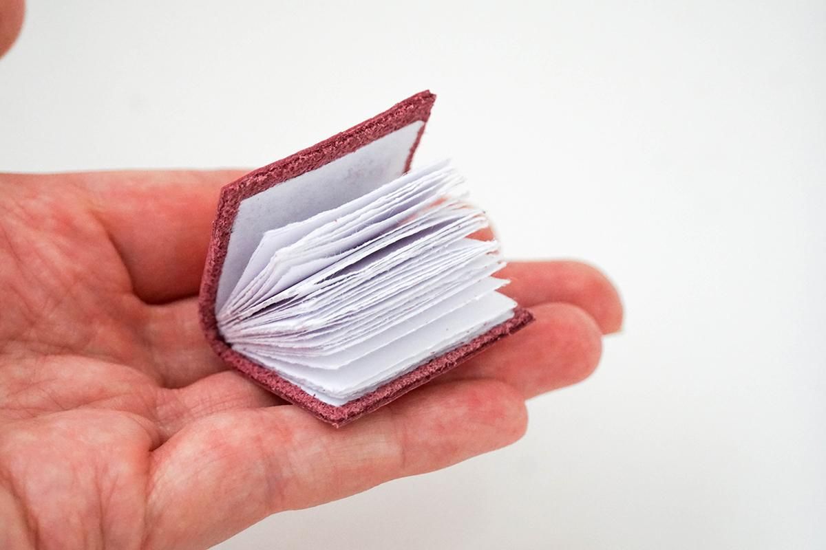 DIY Mini Book With Long Stitch Binding | How to Make a Tiny Bound Book ...