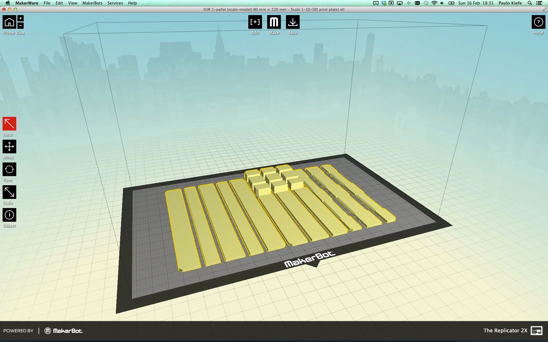 3D-printed Scale Model of EUR Pallet (made of Wood-based Filament) : 6 ...