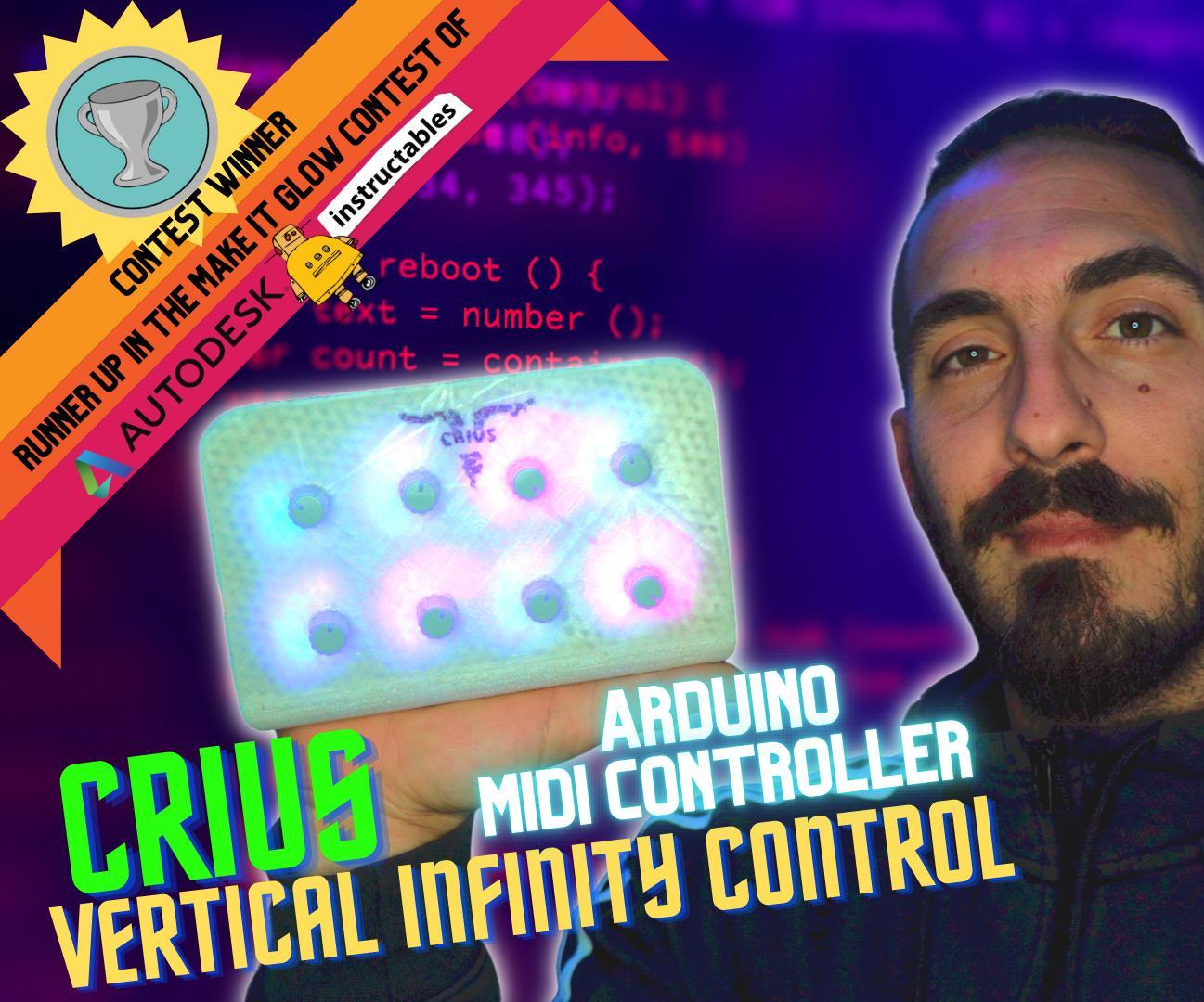 Crius “vertical Infinity Control V1 0” Usb Midi Controller 10 Steps