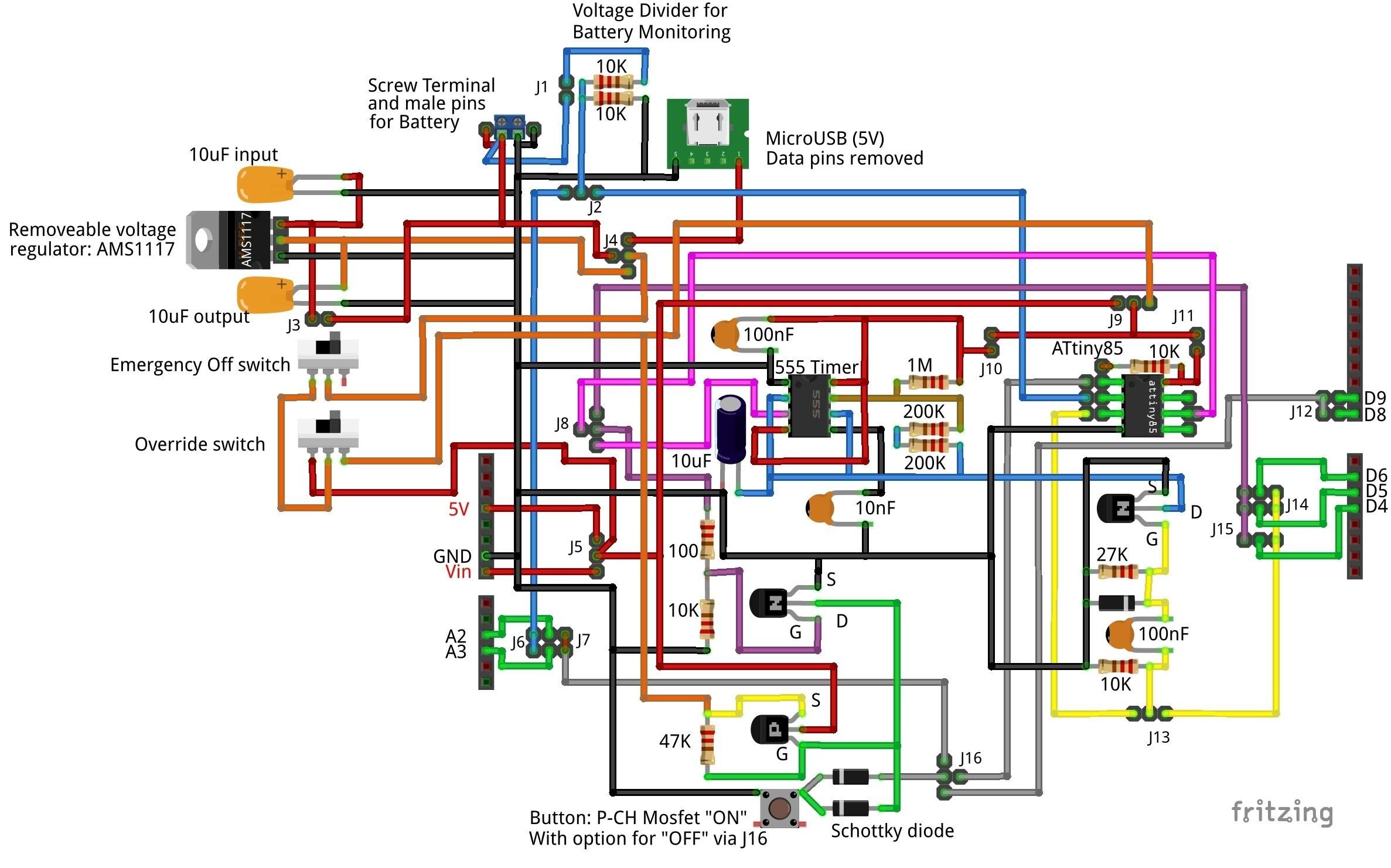 DIY Arduino Power Shield: Push Button On/off, Auto Shutoff, and ...