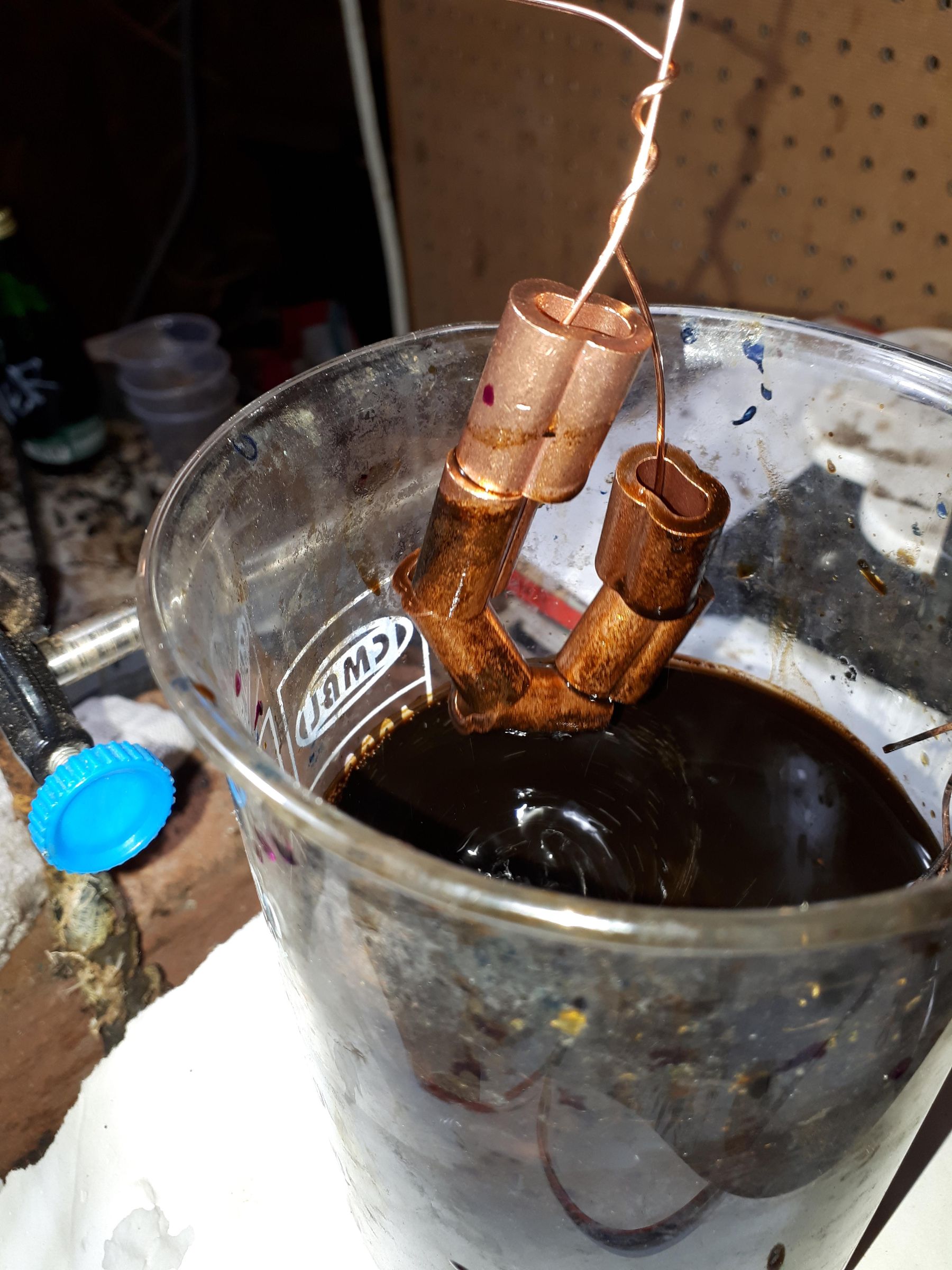 Potassium Permanganate , Sugar, Lye Electroplating Solution Onto Copper ...