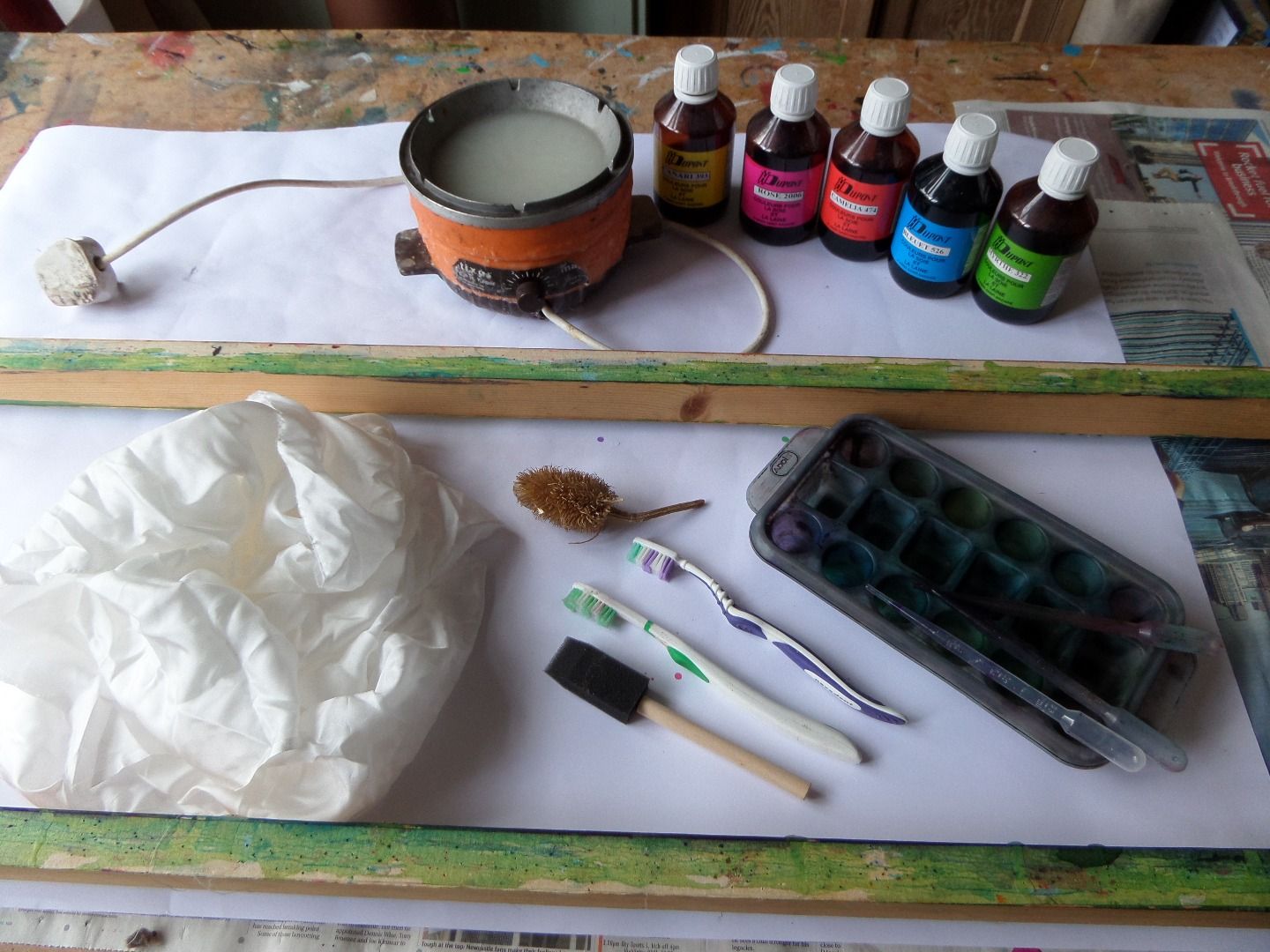 Rainbow Batik Silk Scarf Using a Teazle! : 11 Steps (with Pictures ...