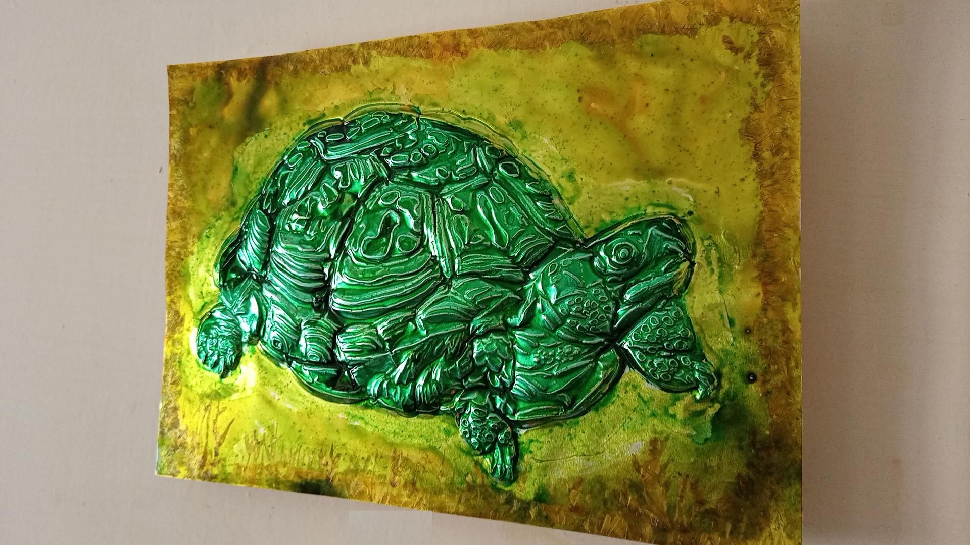 How to Make Turtle Embossed Painting|Metal Art : 4 Steps - Instructables