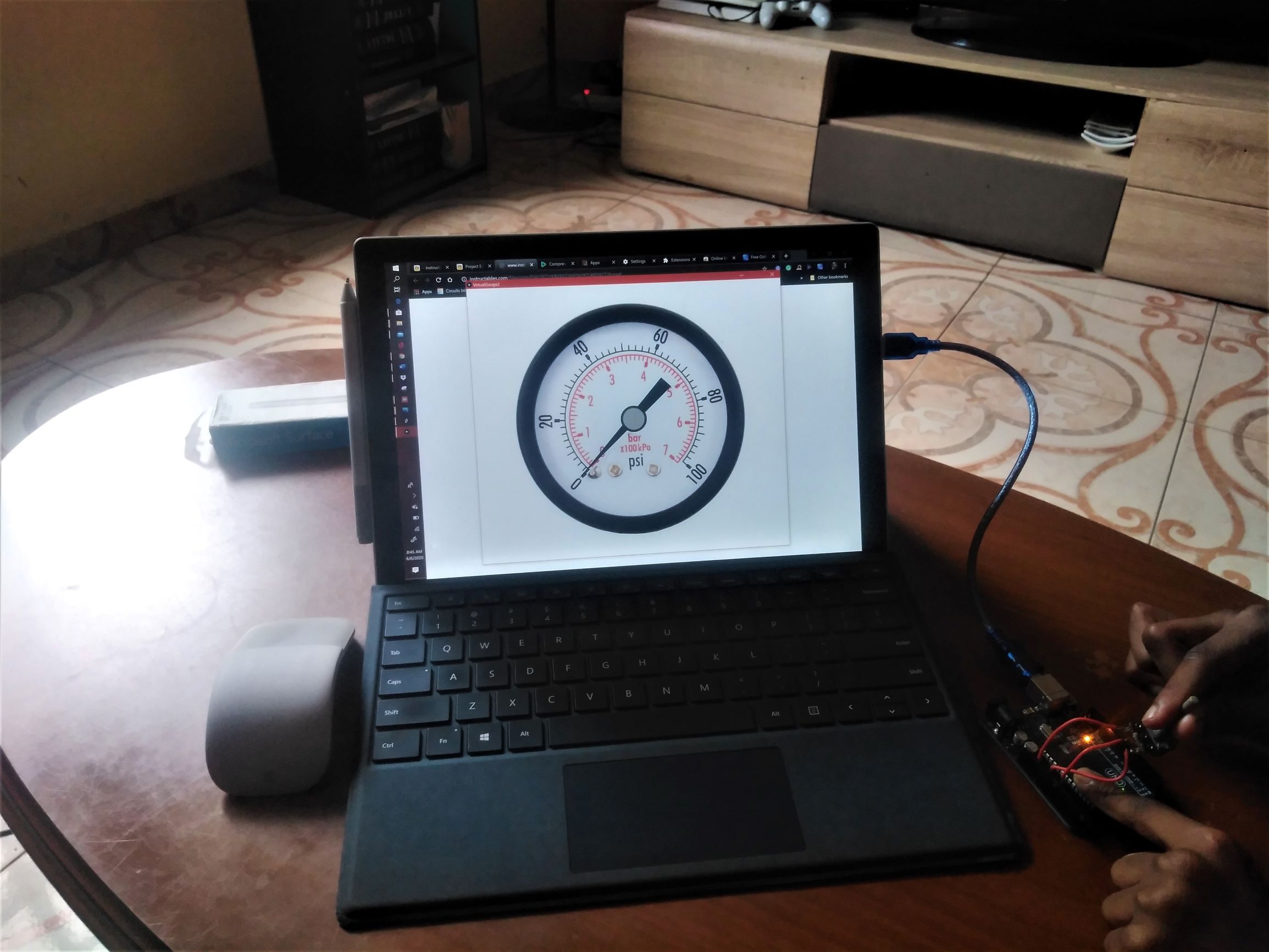 Virtual Pressure Gauge Part 2. : 4 Steps - Instructables