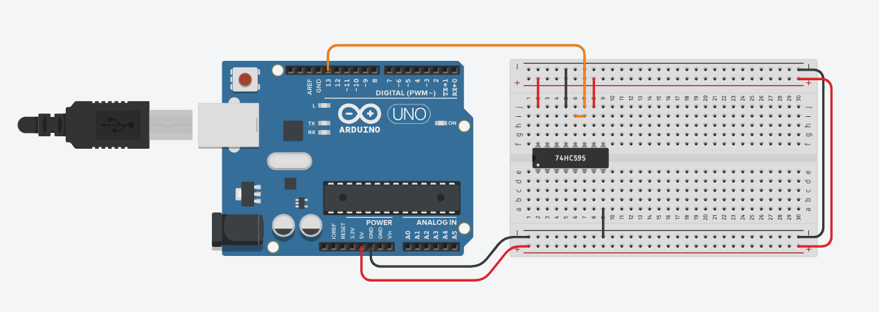 Shift Register on TinkerCad : 13 Steps - Instructables