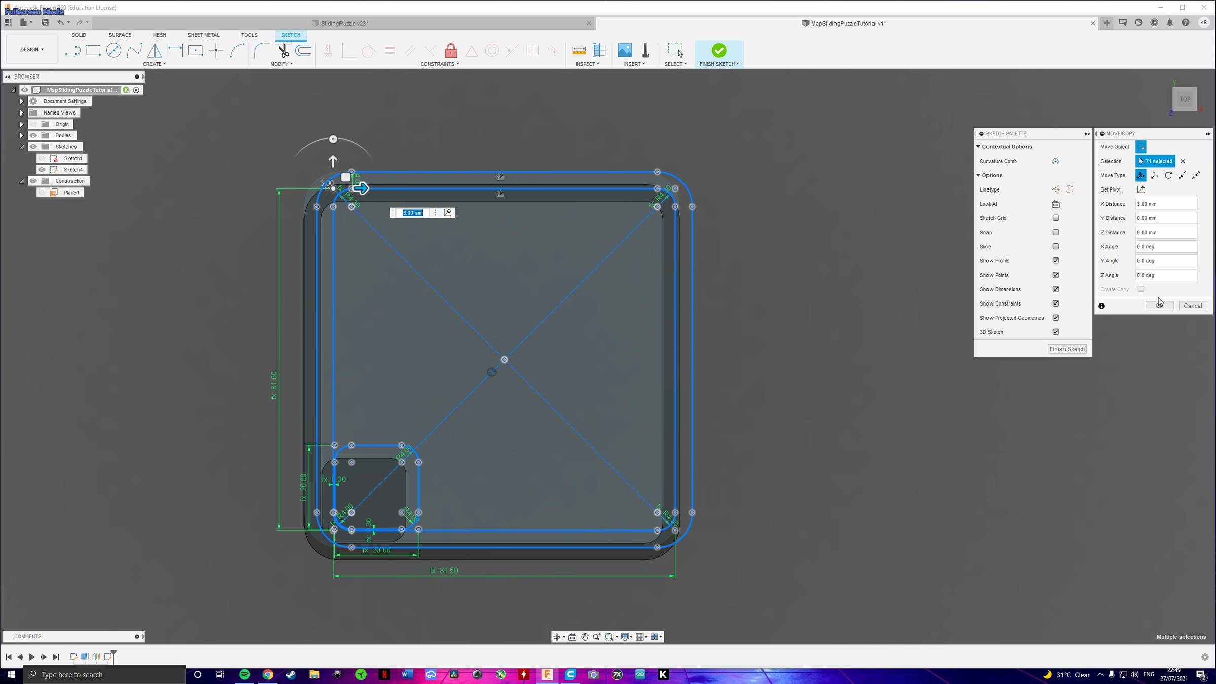 Map Sliding Puzzle 3D Printed - Fusion 360 : 28 Steps (with Pictures ...