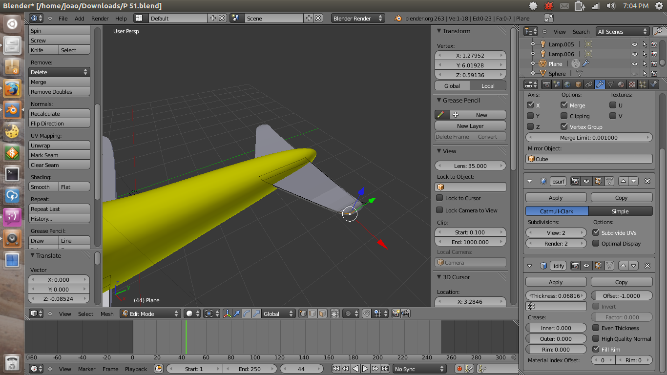 Modelling in Blender: Airplane Part 1 : 8 Steps - Instructables