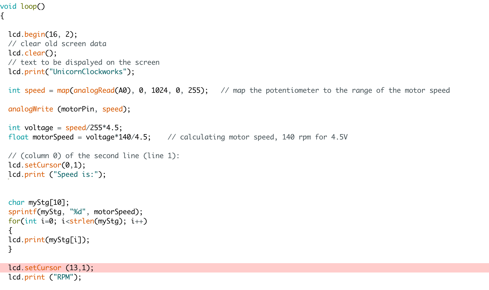Motor + LCD + Arduino: Motor Speed Controller With Speed Display : 5 ...