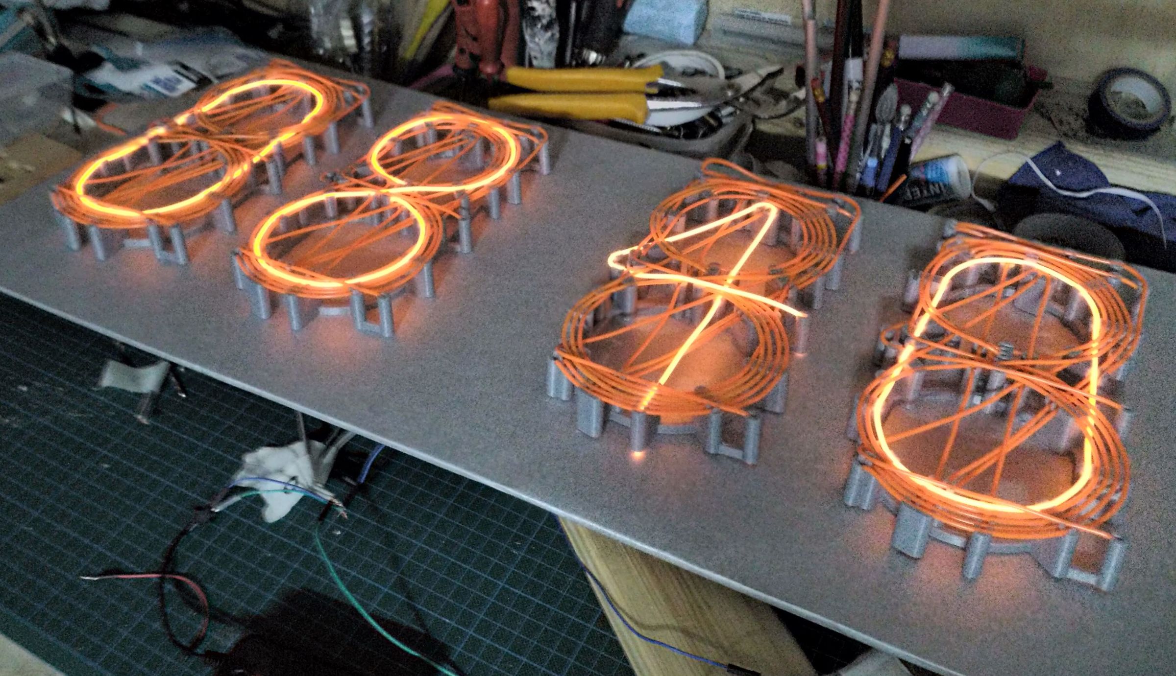 EL Wire Neon Nixie Style Clock : 21 Steps (with Pictures) - Instructables