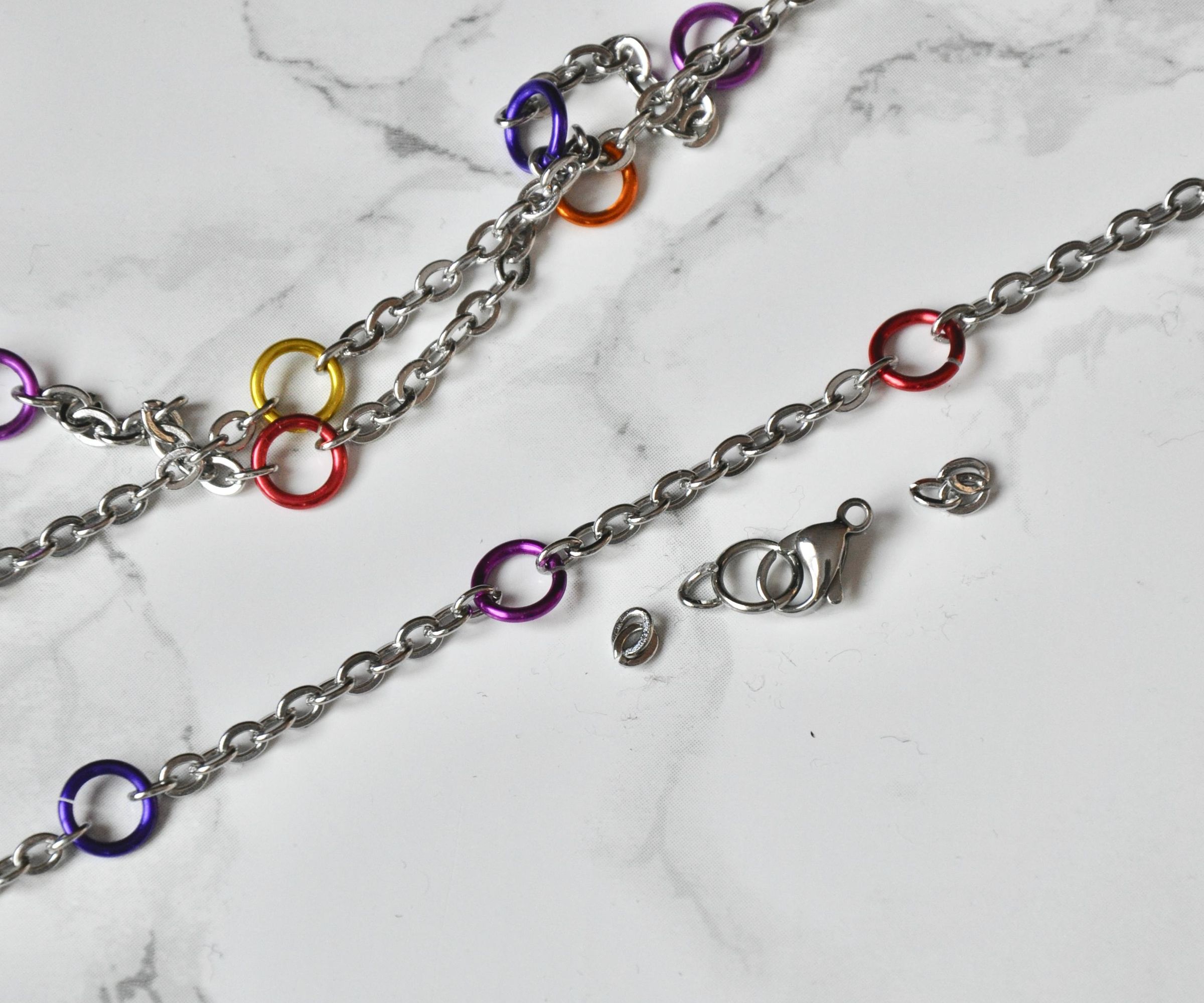Long Wrap Chain and Rainbow Jump Ring Necklace : 5 Steps (with Pictures ...