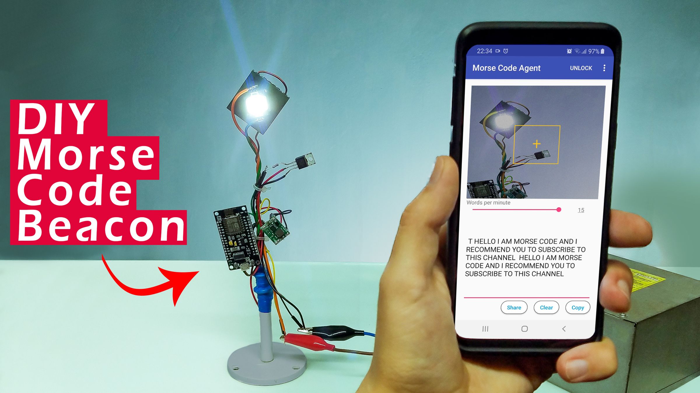 Transmit and Receive Morse Code Using Light With Arduino and Smartphone's Camera : 6 Steps ...