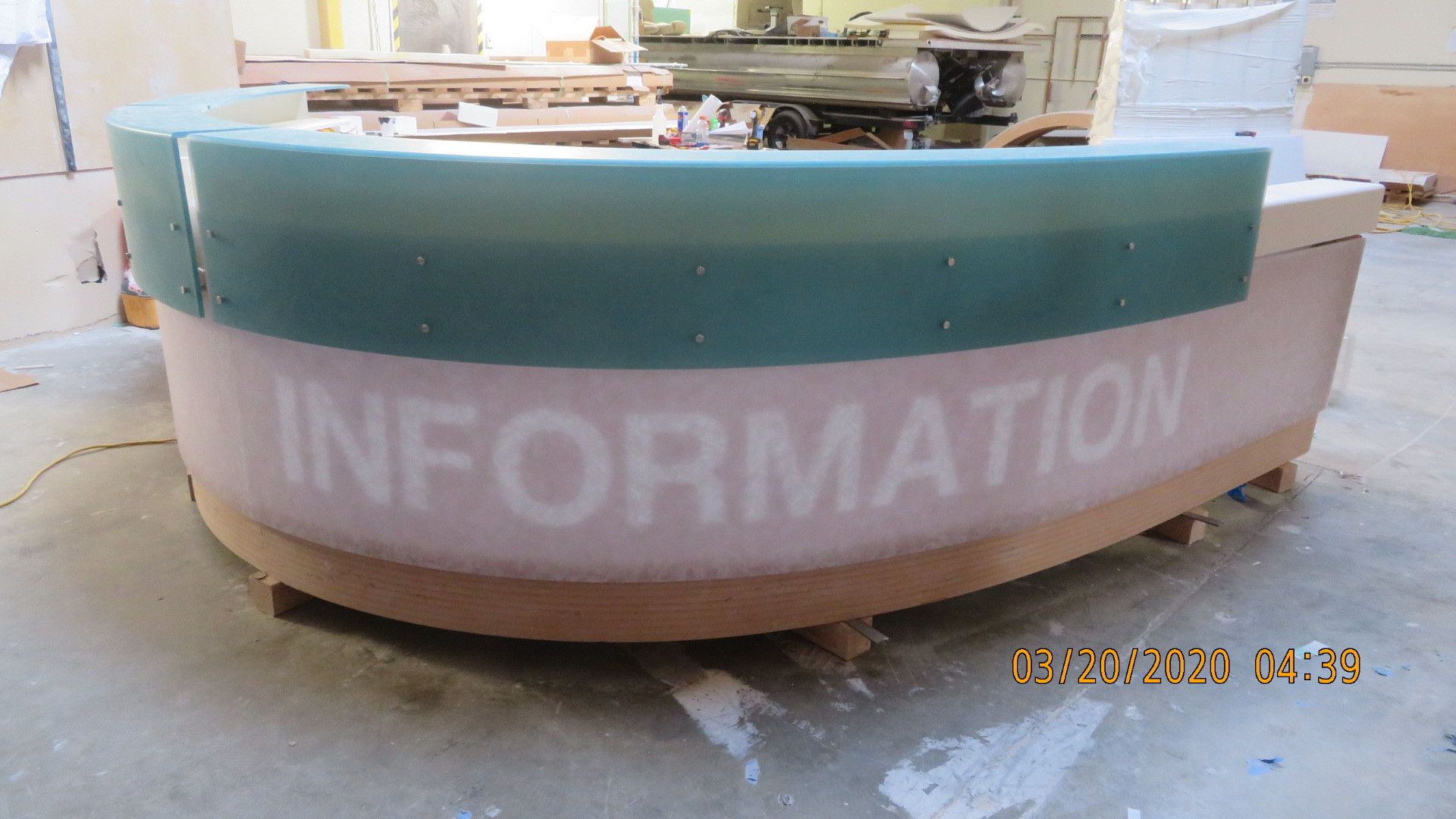 Reception Desk W/ Dimmable LED Backlit Thermoformed Front Panels : 5 ...