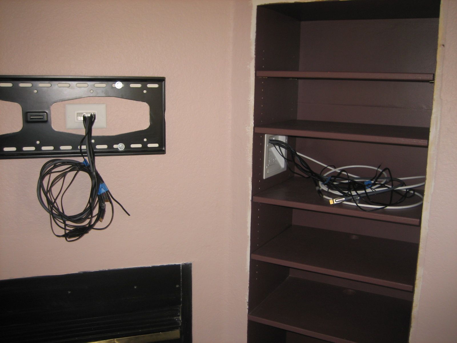 How to Create a Recessed Audio/Video Pier for a Wall Mounted TV : 4 ...