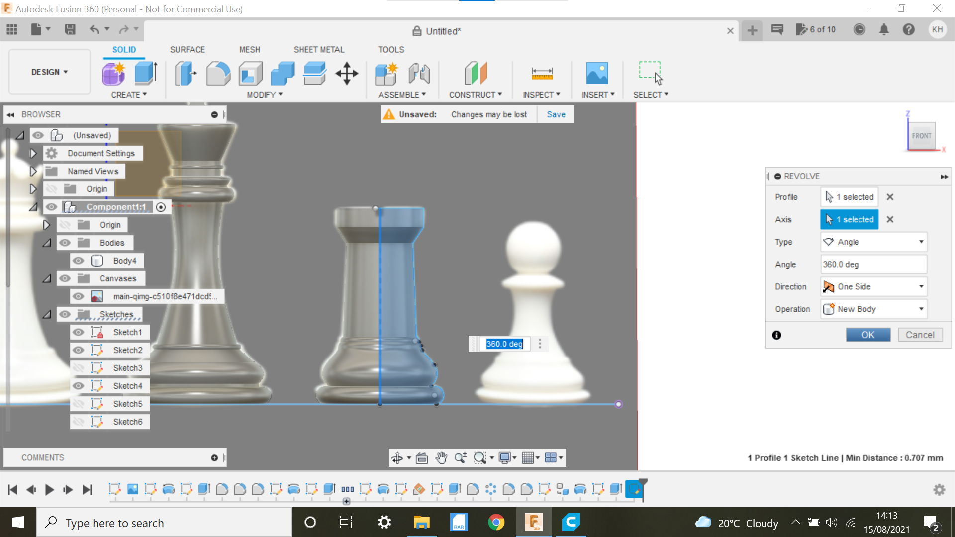 Chess Pieces 3D Printed Designed With Fusion 360 : 4 Steps (with ...