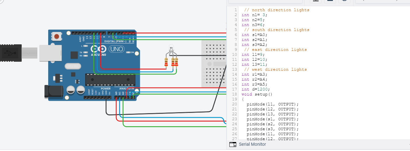 Arduino Traffic Light Controller Using RBG Led | 4-Way : 3 Steps ...