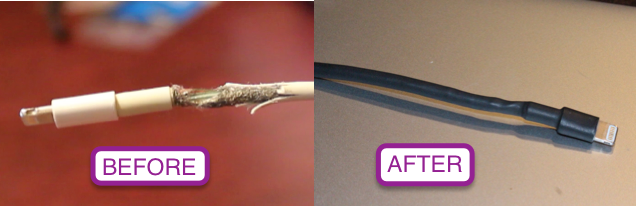 Fix a Frayed IPhone Cable With Adhesive-Lined Heat-Shrink Tubing : 4 ...
