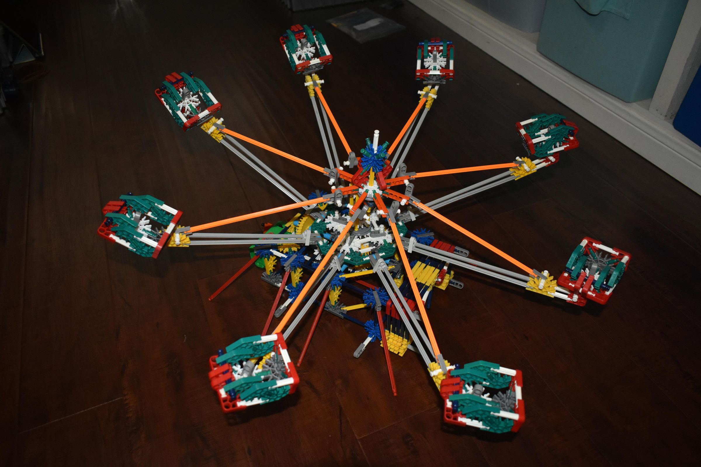 K'nex Octopus Fair / Carnival Ride Knex W/ Set Up & Disassembly Process ...