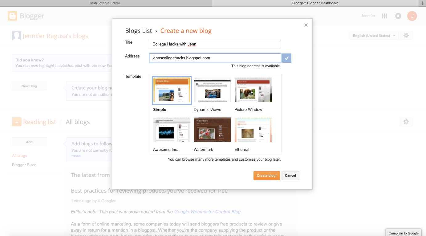 How to Set Up and Create a Blog for Beginners : 10 Steps - Instructables